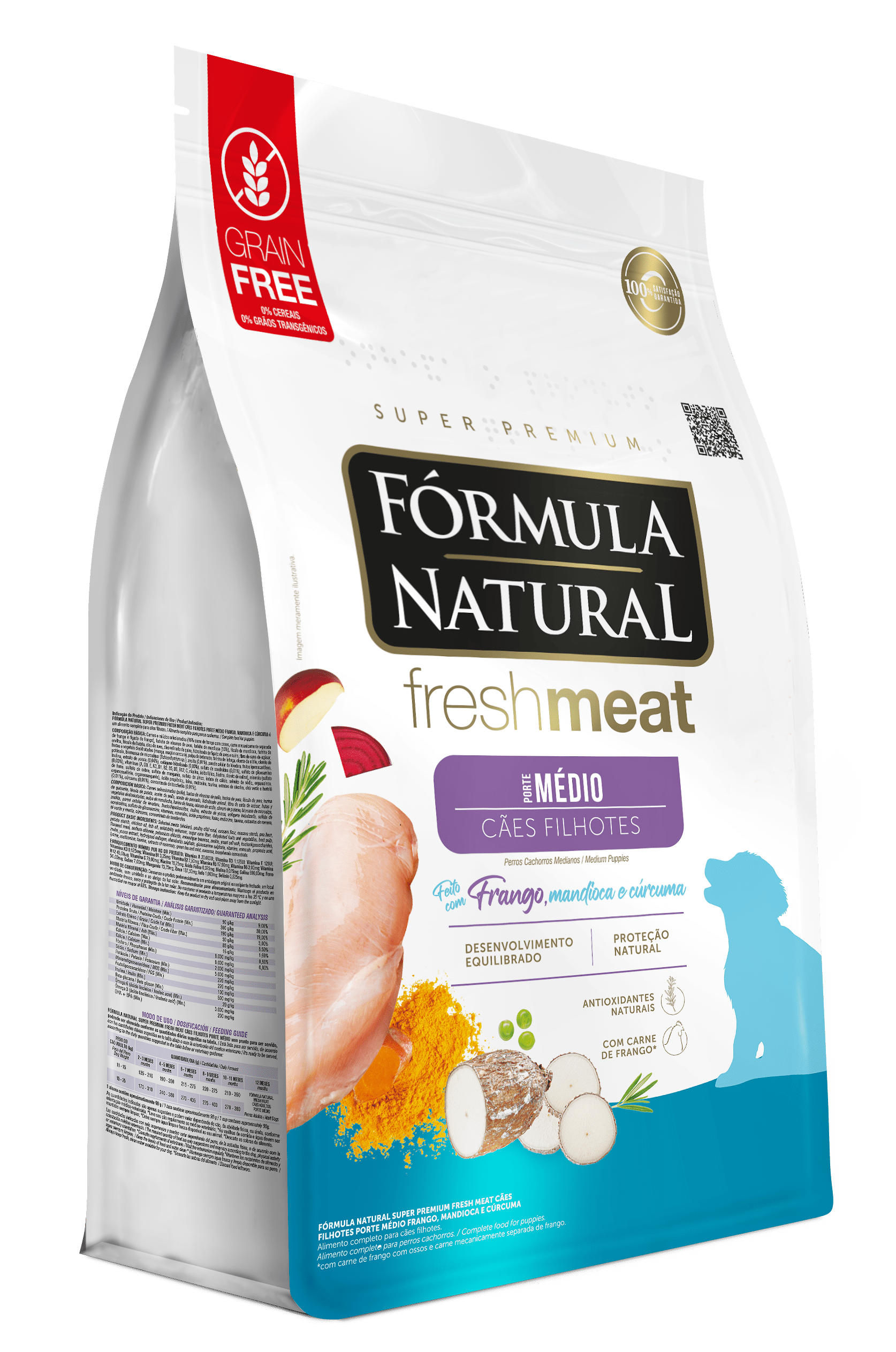 Fórmula Natural Fresh Meat Cães Filhotes Porte Médio Sabor Frango ...