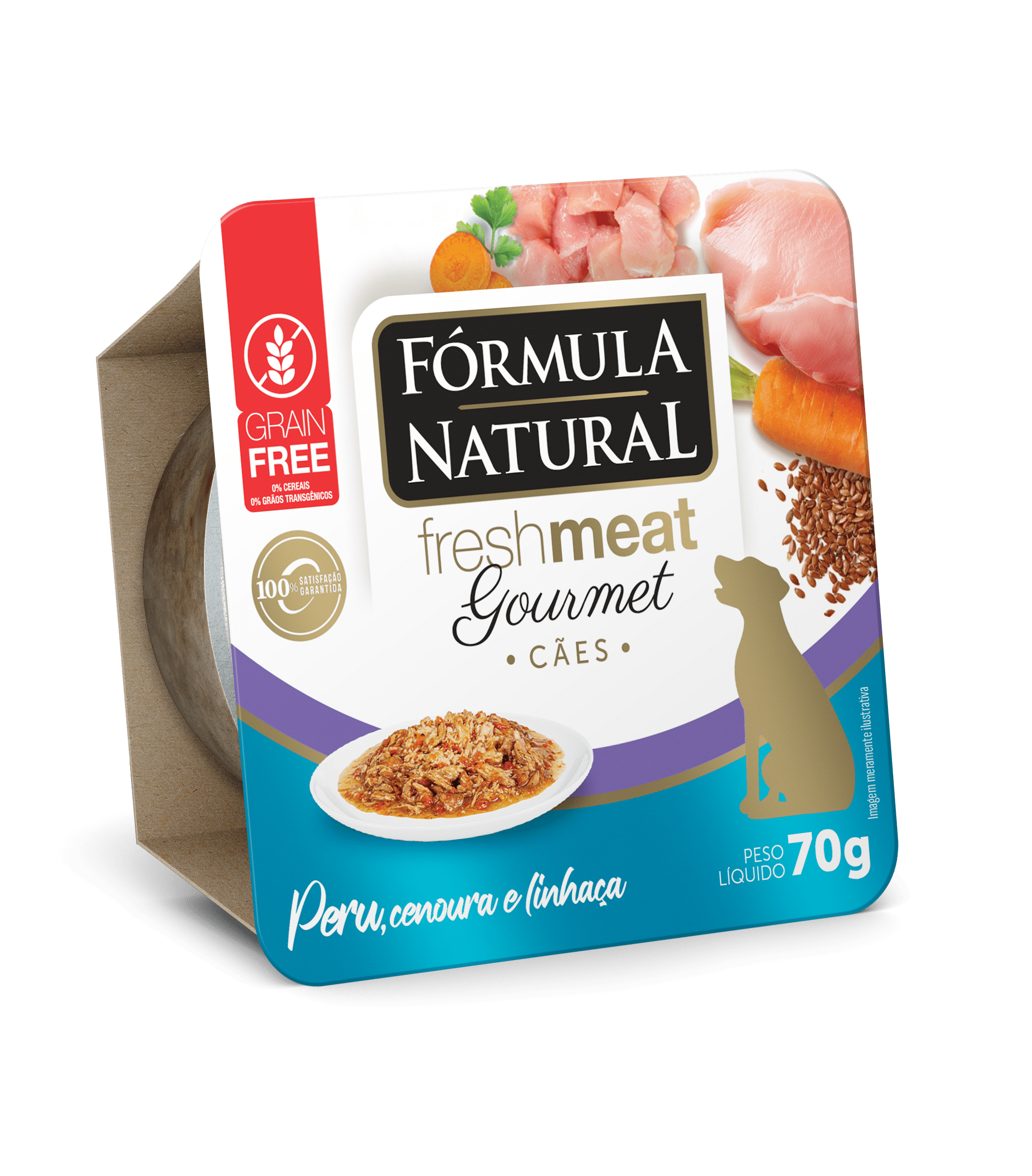 Fórmula Natural Fresh Meat Gourmet Cães Sabor Peru, Cenoura E Linhaça ...
