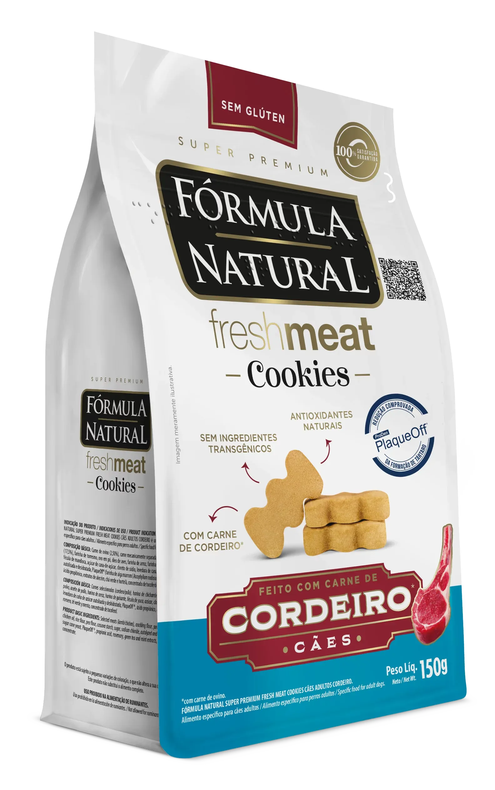 Fórmula Natural Super Premium Fresh Meat Cookies Cães Adultos Cordeiro ...